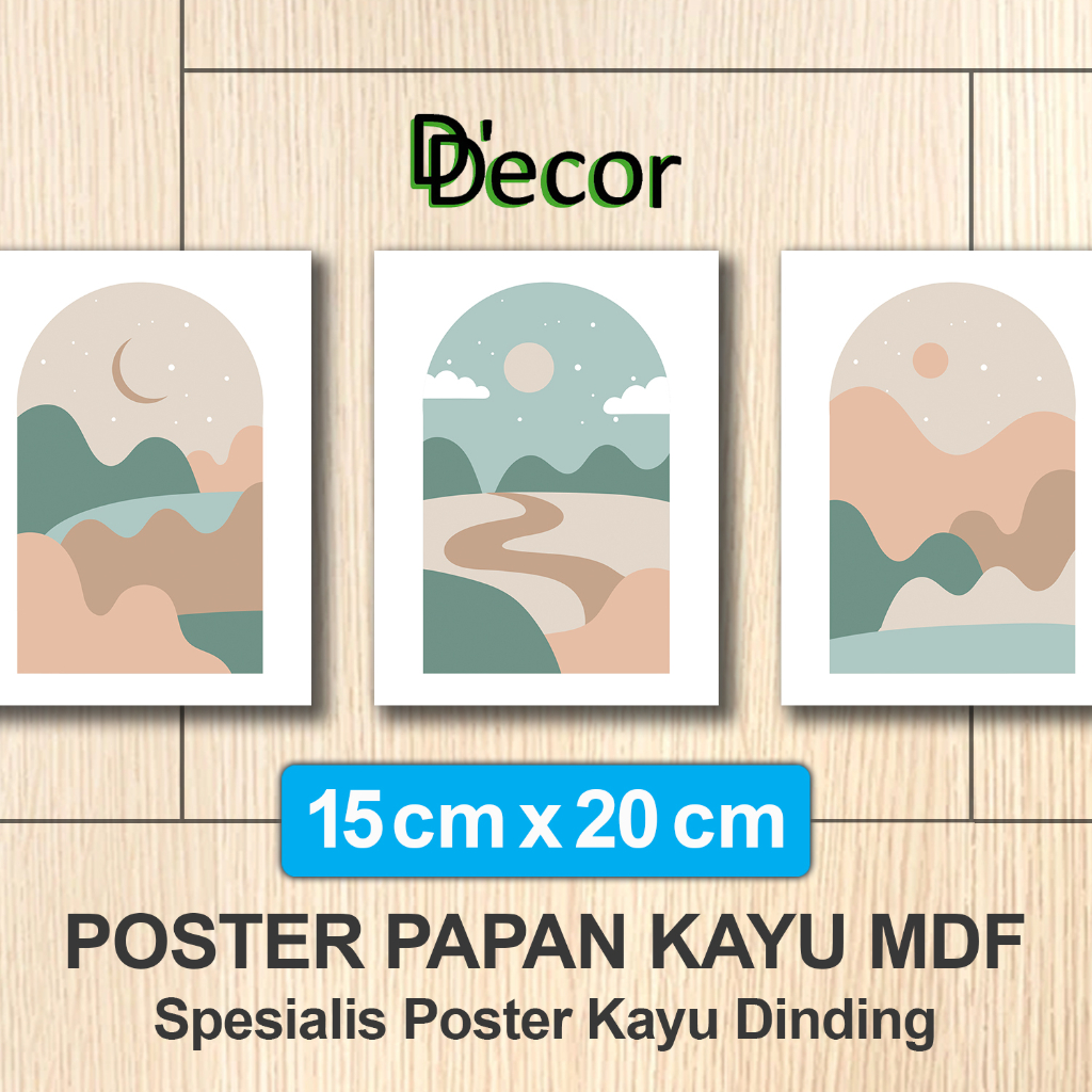 Jual POSTER ESTETIK HIASAN DINDING KAYU PAJANGAN RUMAH ABSTRACT WALL ...
