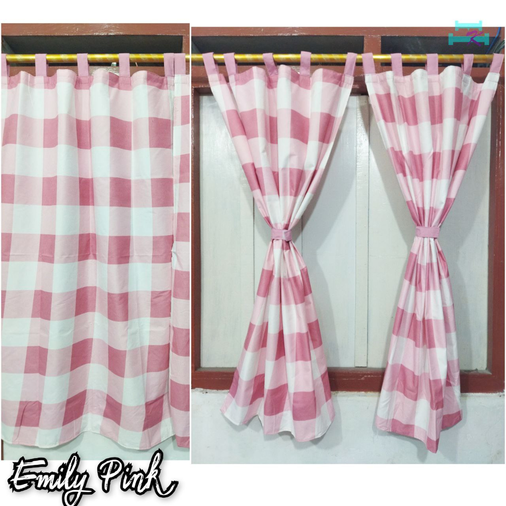 Jual Gorden Jendela Pendek Ukuran 80x120 Korden Model Tali Perekat ...