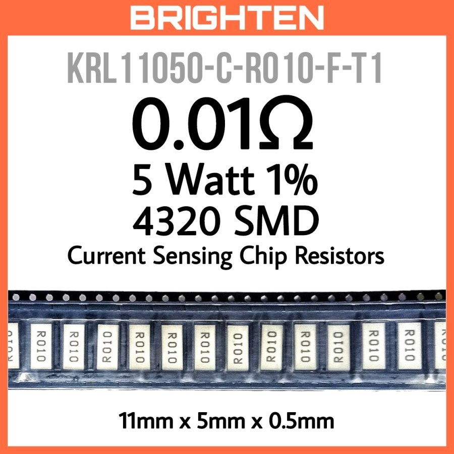 Jual Resistor 0.01 ohm 5W 1% 4320 SMD R010 0.01R 10 mohm 5 Watt SHUNT ...
