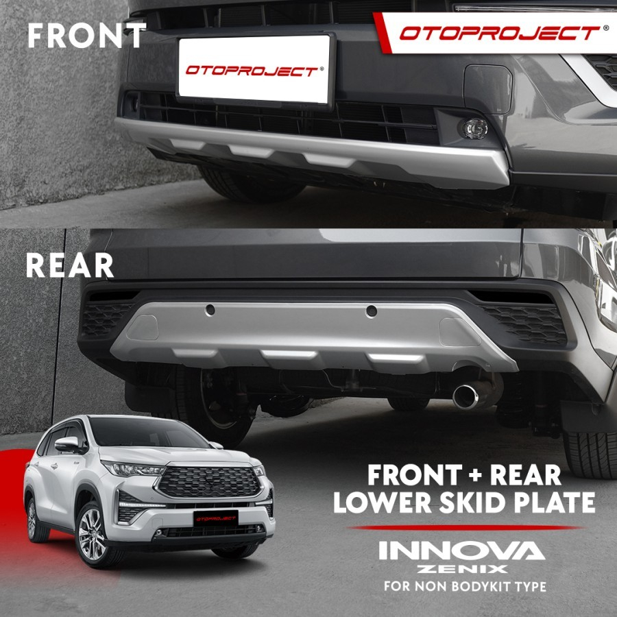 Jual Front + Rear Lower Skite Plate Innova Zenix (Non Bodykit ...