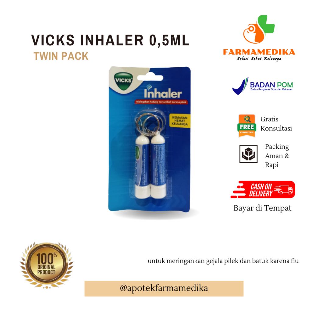 Jual VICKS INHALER 0,5ML (TWIN 2 PACK) | Shopee Indonesia