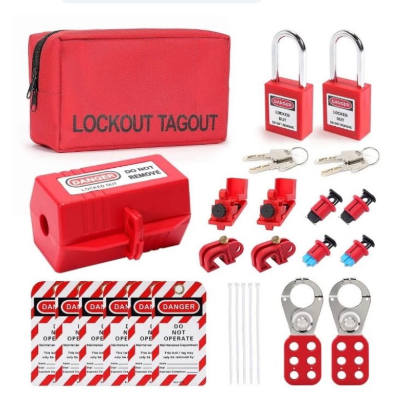 Jual Breaker Lockout Tagout Kit Electrical Loto Safty Padlock Set ...
