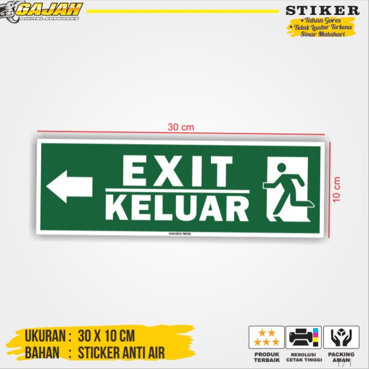 Jual Stiker Jalur Evakuasi Exit Sign | Shopee Indonesia Jual Stiker Jalur Evakuasi Exit Sign | Shopee Indonesia