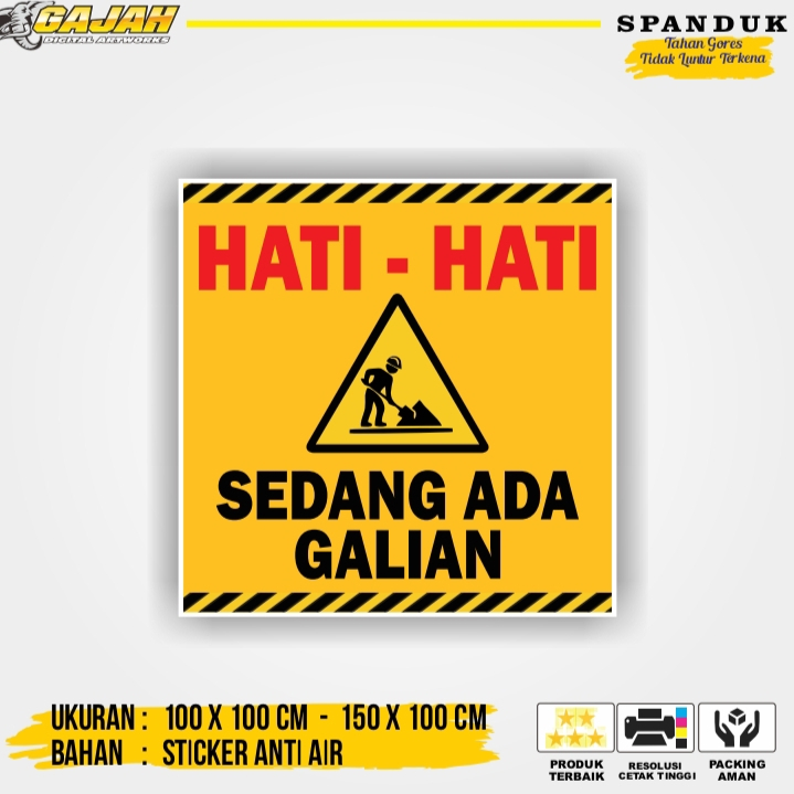 Jual Spanduk Proyek / Spanduk Sedang Ada Galian | Shopee Indonesia