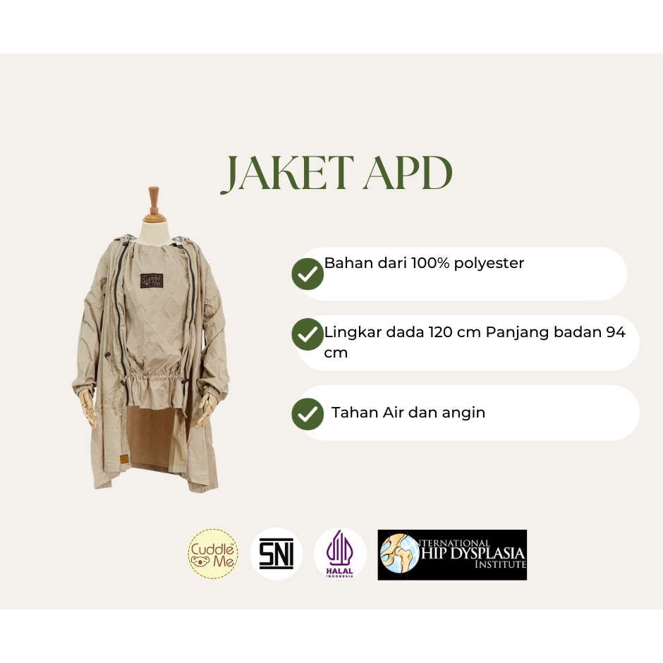 Jual JAKET APD - JAKET APD MENGGENDONG - CUDDLEME PROTECTIVE ...