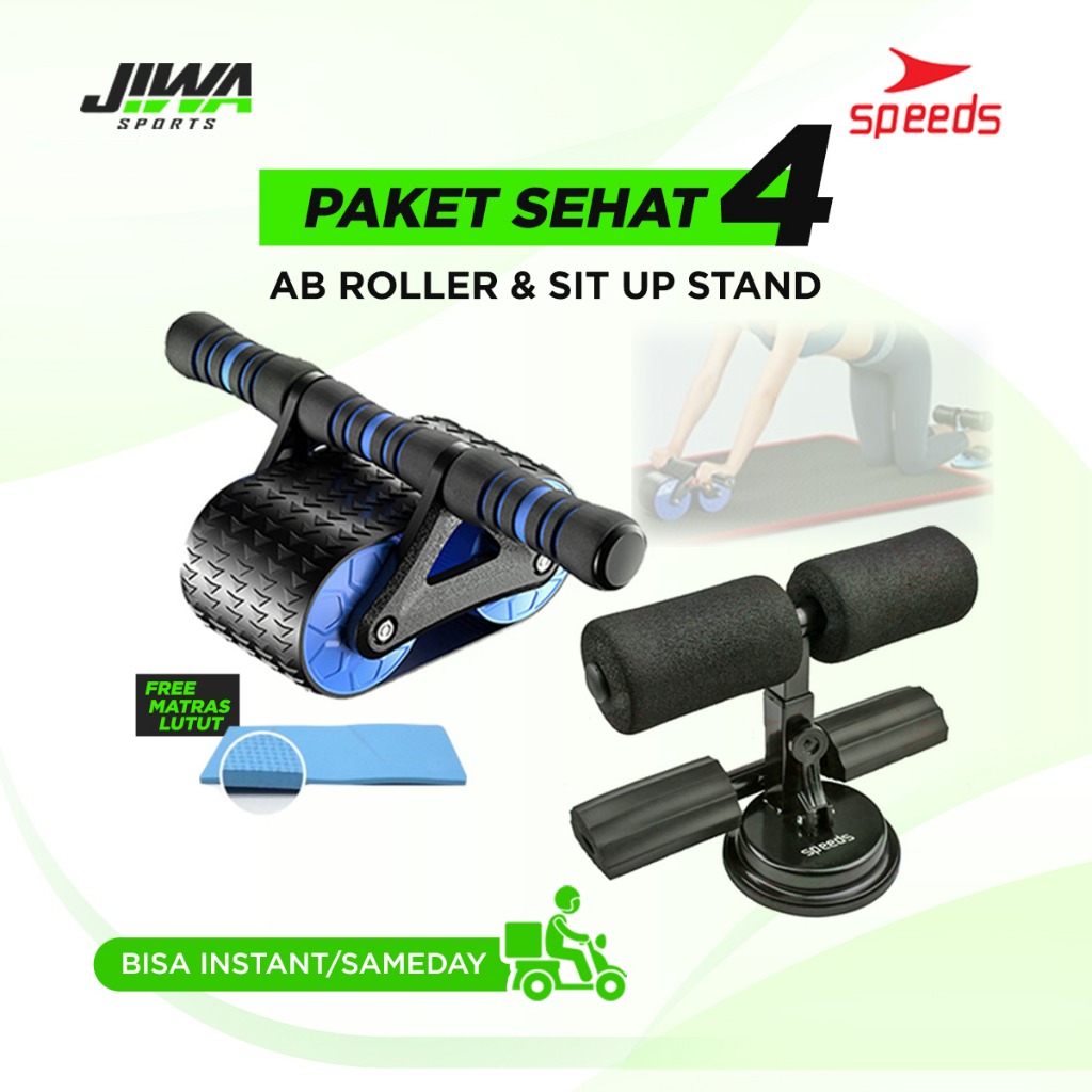 Jual BUNDLING - SPEEDS Abs Roller dan Sit Up Stand Alat Olahraga Perut ...