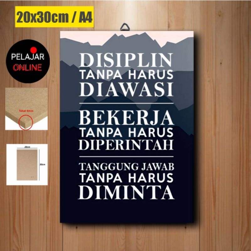 Jual Hiasan Dinding Motivasi Wall Decor Poster Kayu Dekorasi Kantor ...