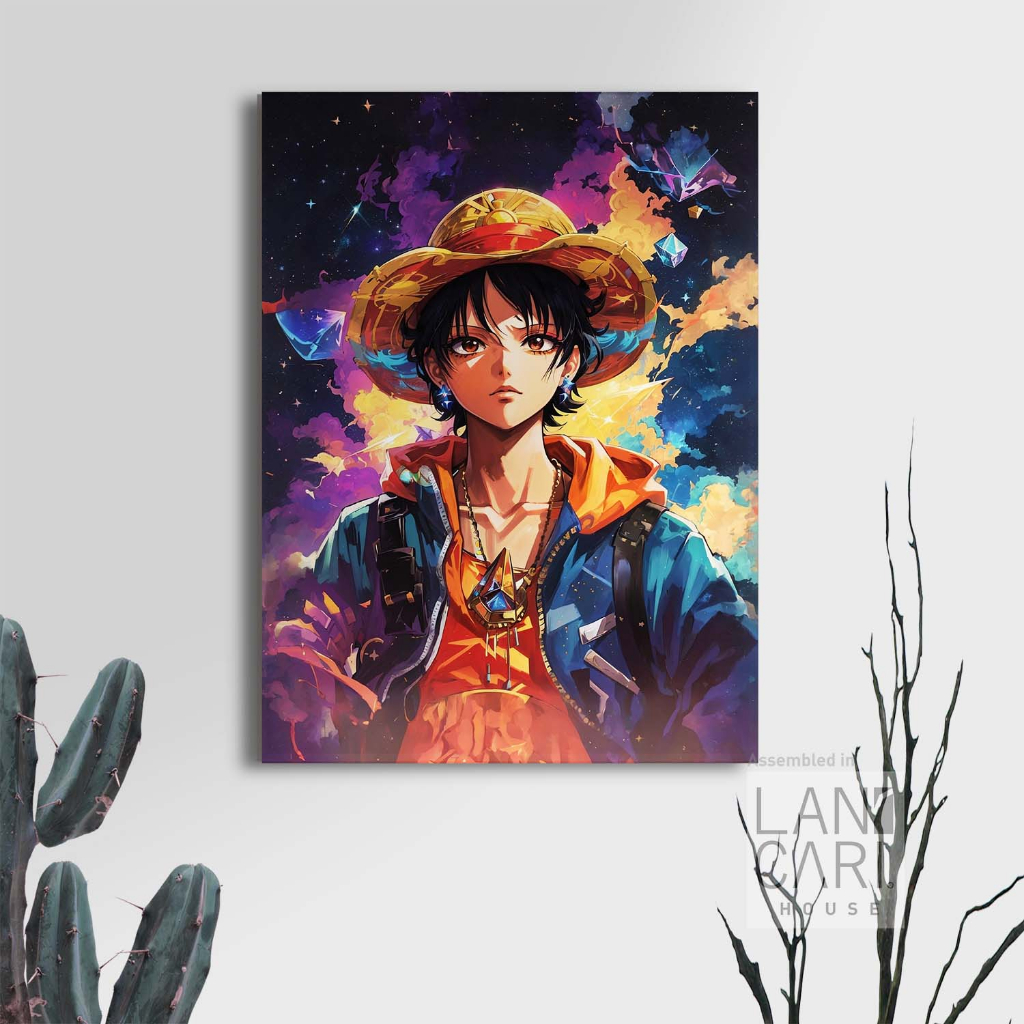 Jual Kapten LUFFY Frameless one piece Wall Print Anime Koleksi Terbaru ...