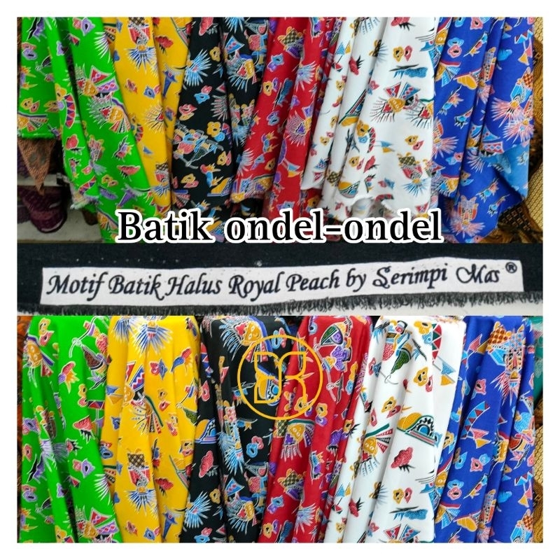 Jual Kain batik BSY motif ondel ondel - bahan batik semi sutra ondel ...