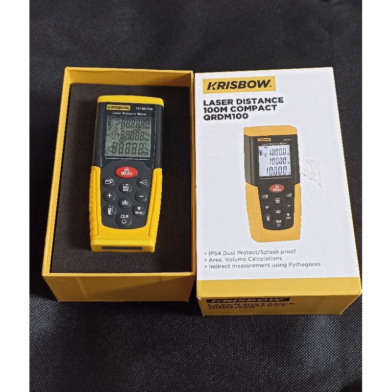 Jual Meteran Laser Krisbow 100 meter compact | Shopee Indonesia