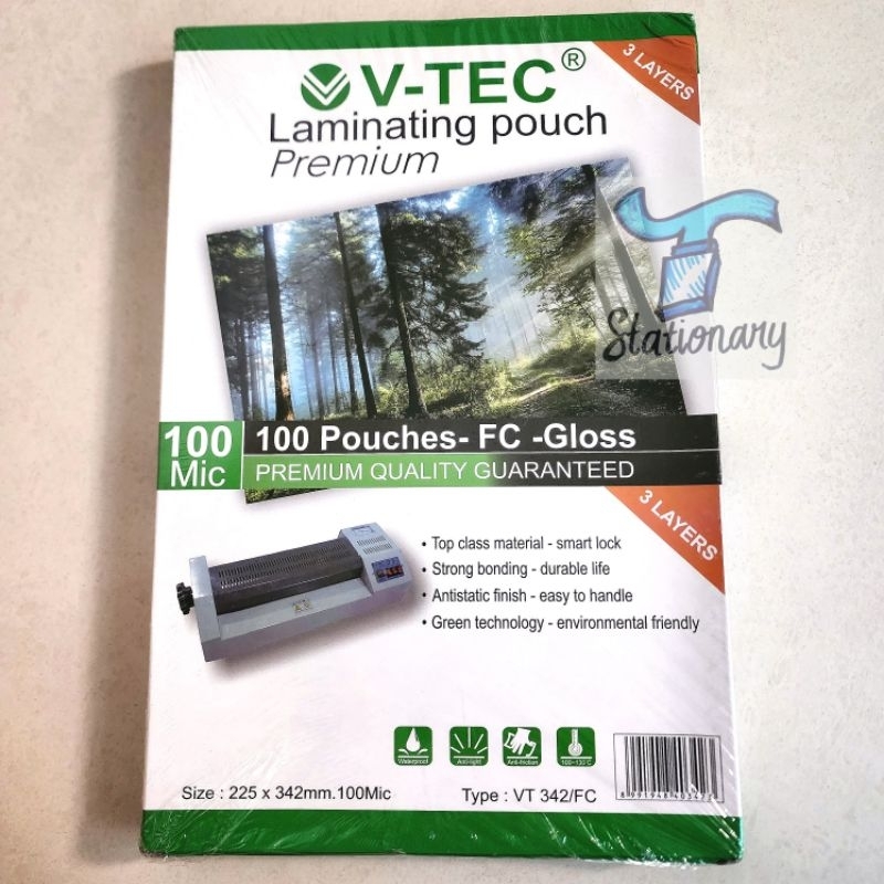 Jual Plastik Laminating VTec Glossy F4 (Folio). | Shopee Indonesia