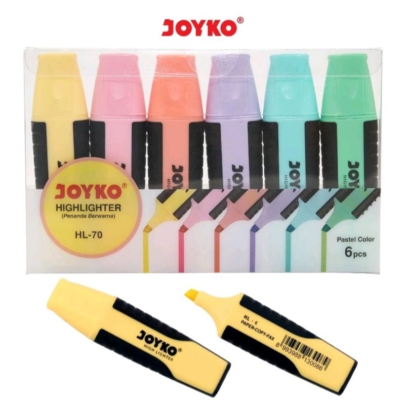 Jual Highlighter Penanda Warna Pastel Joyko HL-70 Pastel Color ( 1 Set ...