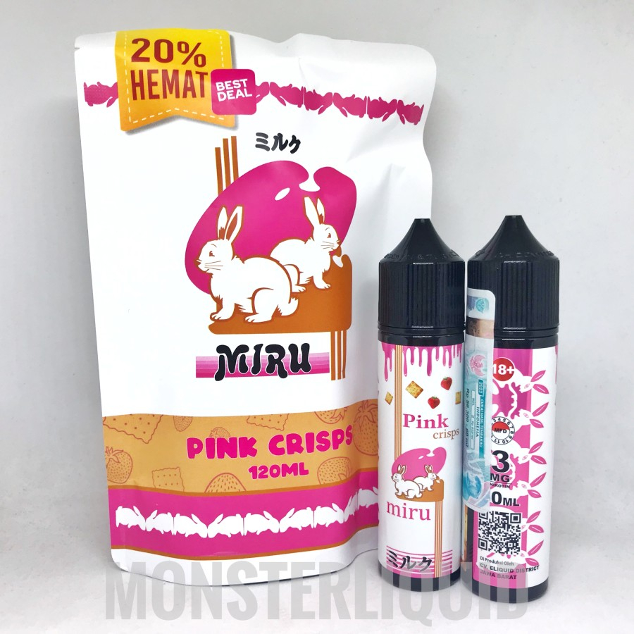 Jual MIRU PINK CRISPS STRAWBERRY CRACKERS BY JOZOJO BREW 3MG 60ML ...