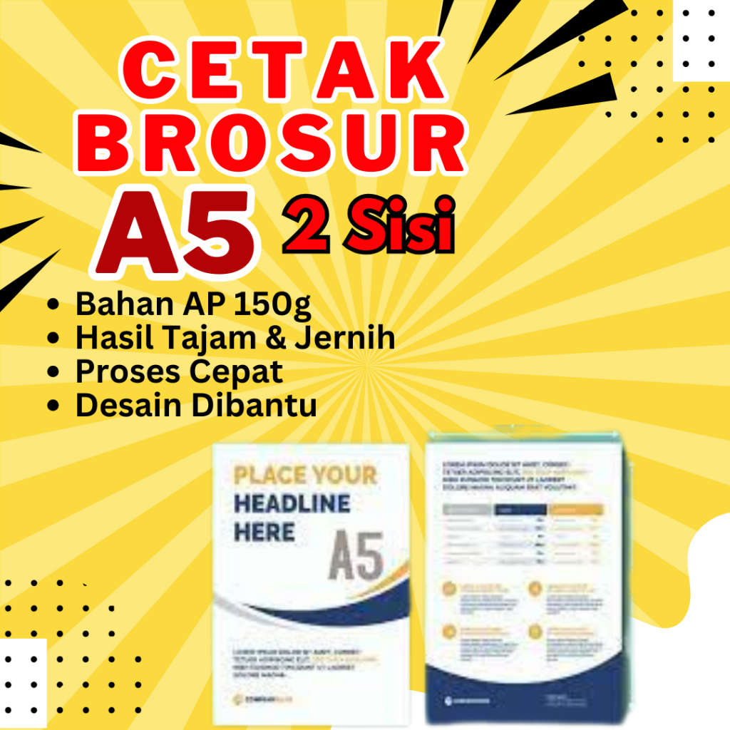 Jual Cetak Brosur A5 / Flayer A5 2 sisi | Shopee Indonesia