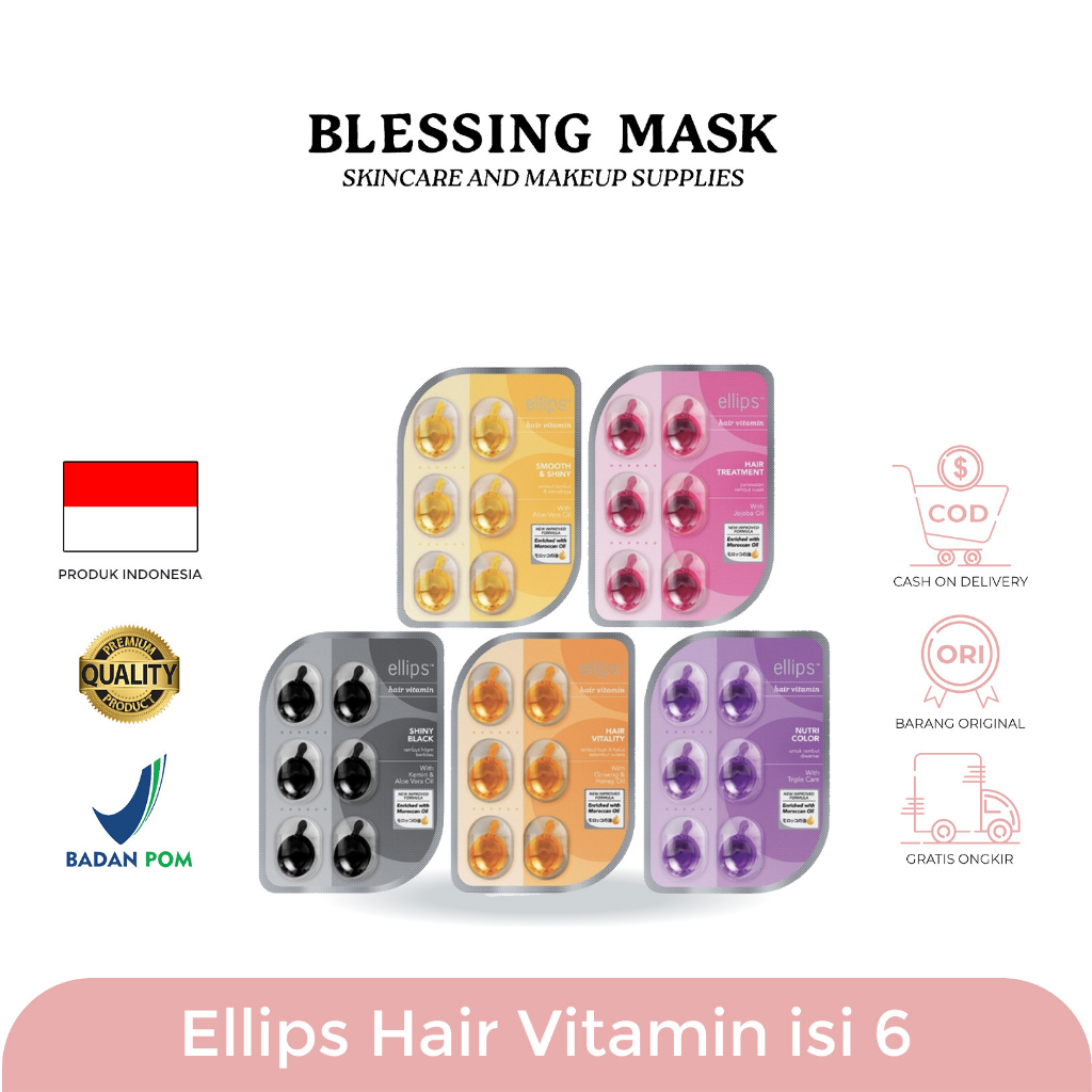 Jual ELLIPS Hair Vitamin Isi 6 | Vitamin Rambut Elips 1 Blister Isi 6 ...