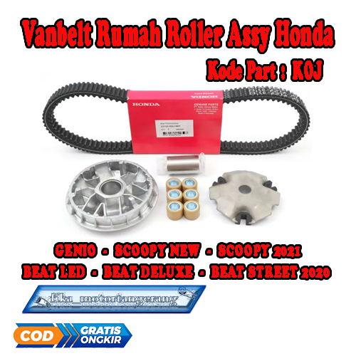 Jual VanBelt Rumah Roller Assy Honda Beat Street Deluxe Genio Scoopy FI 23100-K0J-N01 | Shopee ...