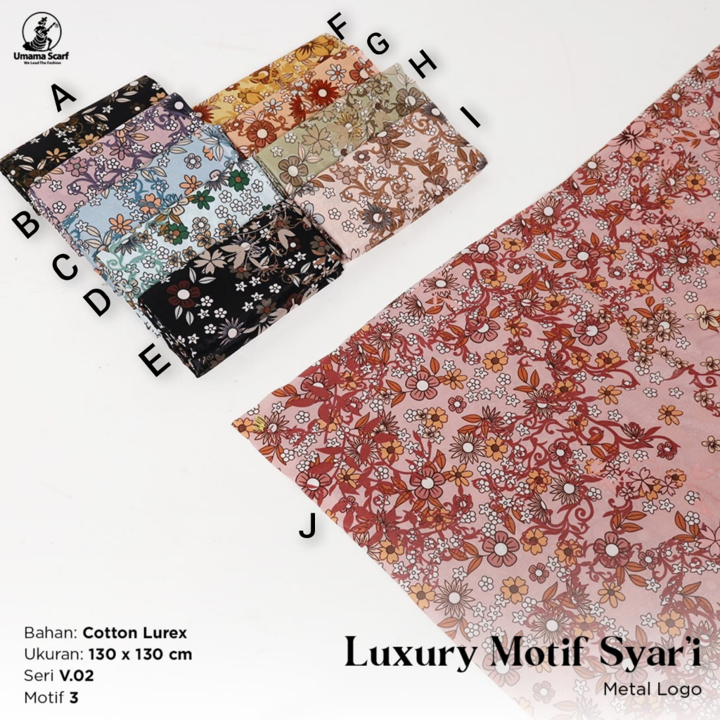 Jual Umama Scarf - Kerudung Motif Jilbab Segi Empat Hijab Daily Segi ...
