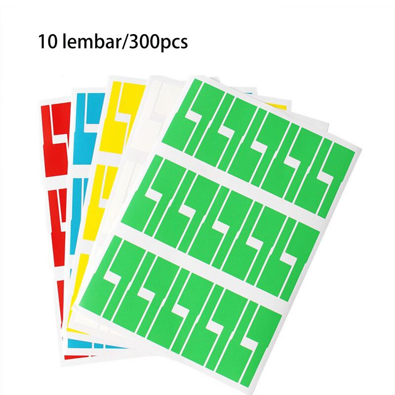 Jual 300pcs / 10 Lembar Label Sticker Thermal Penanda Kabel Stiker ...