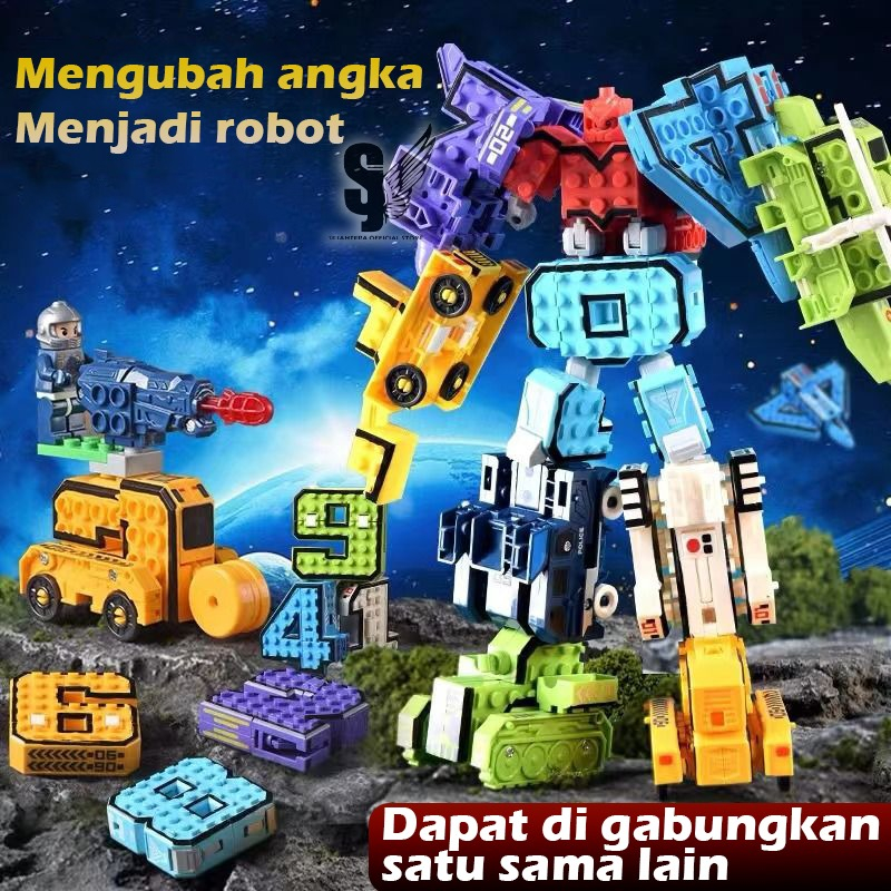 Jual SEJAHTERA SELALU - Mainan Robot Transformer Rakitan Angka / Mainan ...