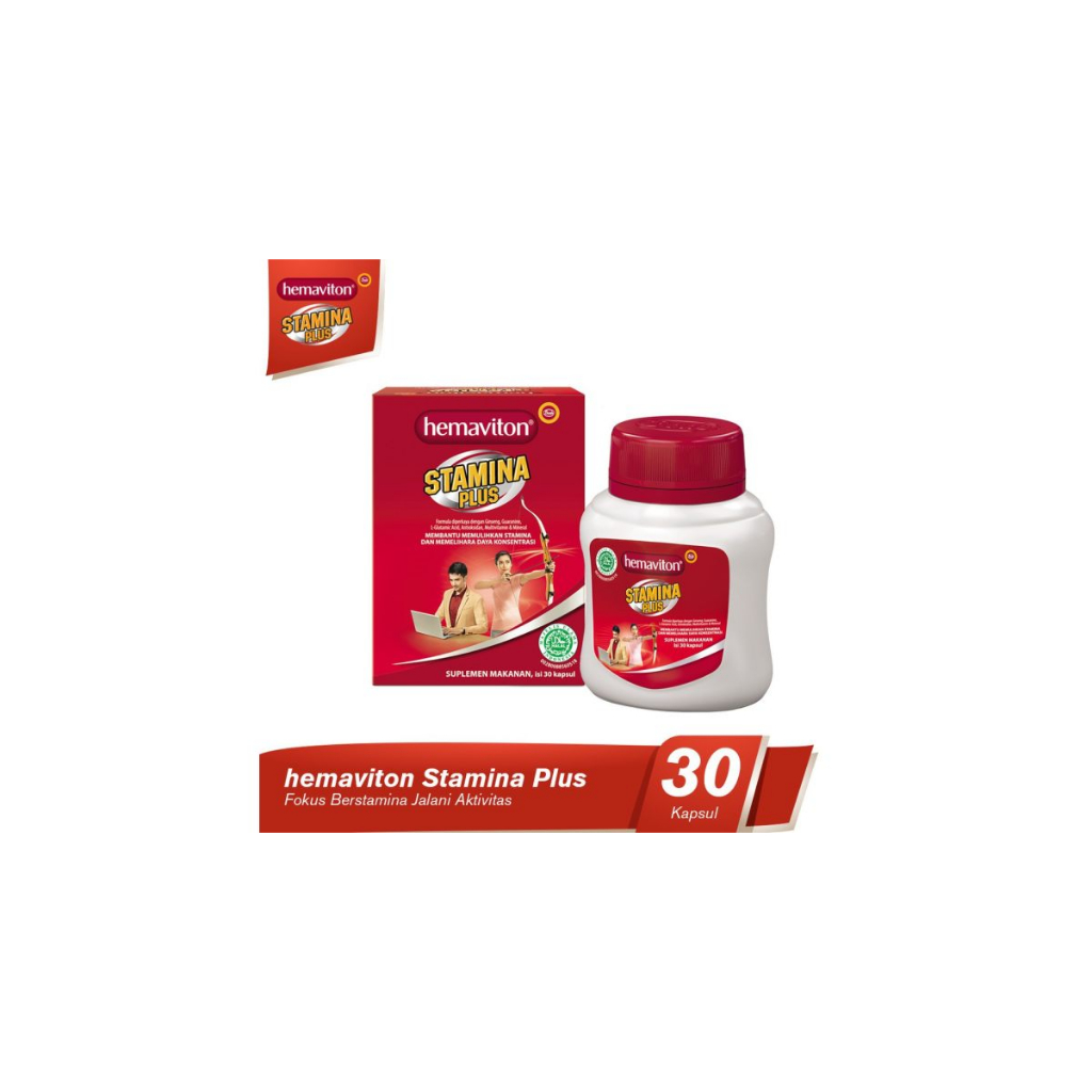 Jual Hemaviton STAMINA Plus 1 BOTOL 30 Kapsul Multivitamin | Shopee ...