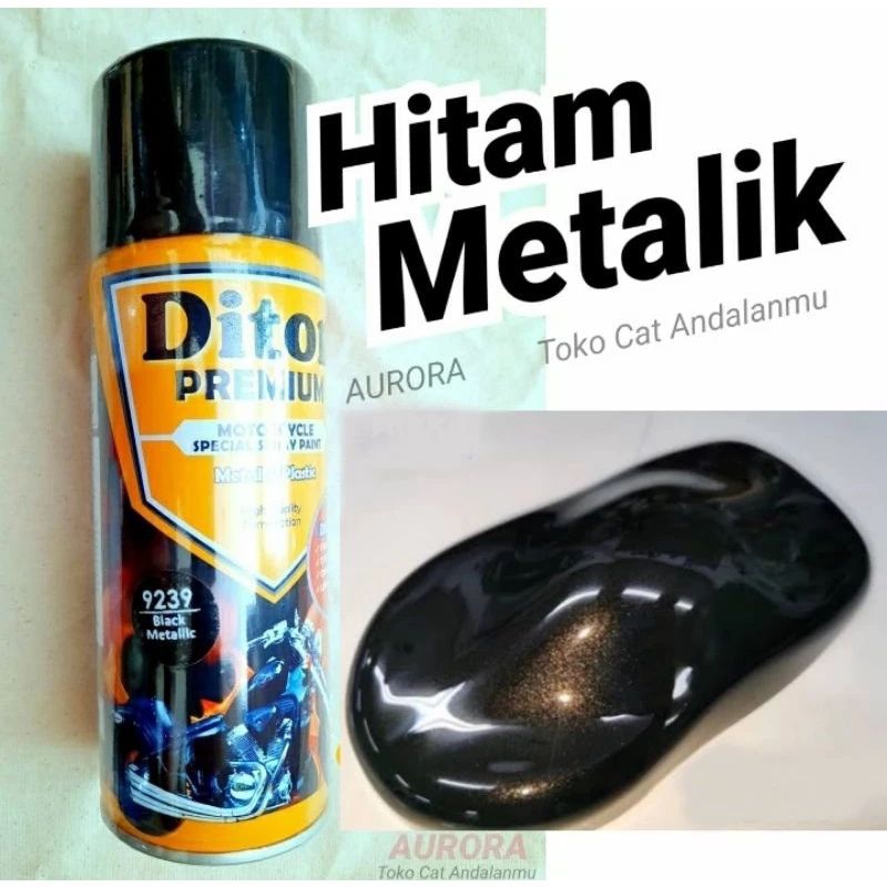 Jual Pilok Pylox Cat Semprot Diton Premium Black Metalic 9239 Hitam ...