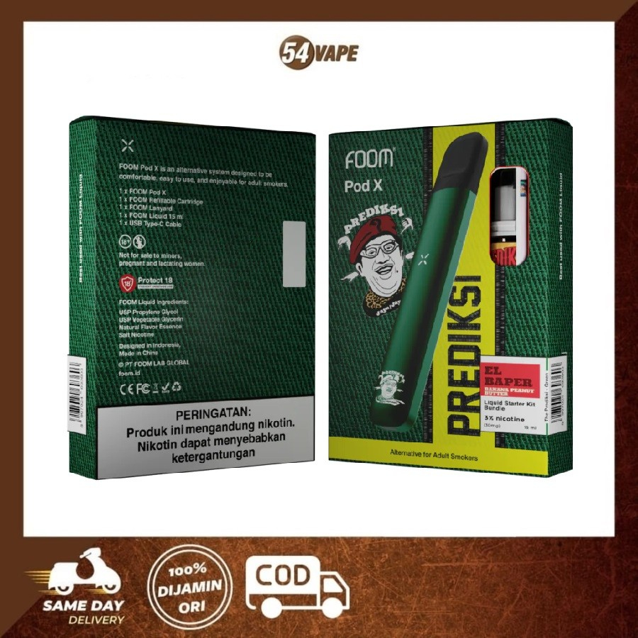 Jual Foom Pod X Bundling The Prediksi Liquid 15ml | Shopee Indonesia
