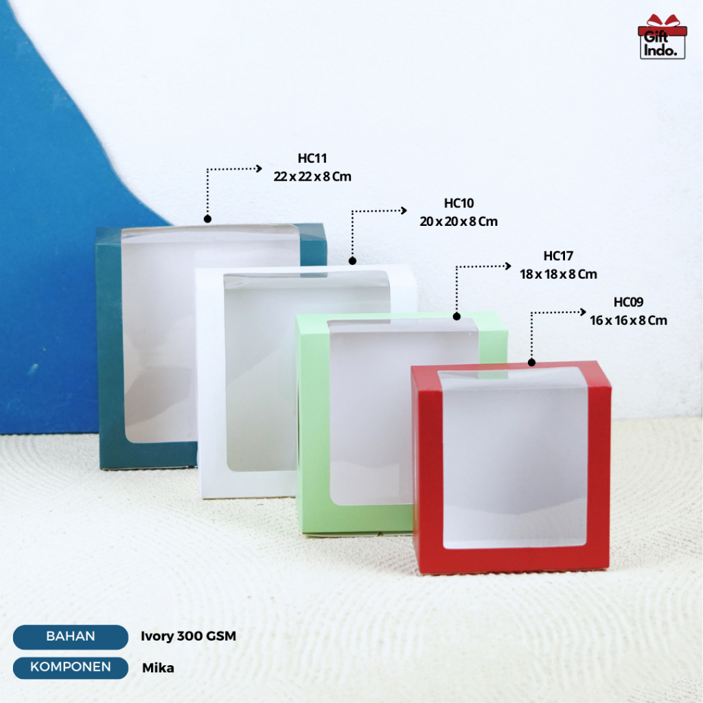 Jual Box Jendela Mika / Kotak Mika Kue / Box Mika Kue / Box Kue Ivory ...