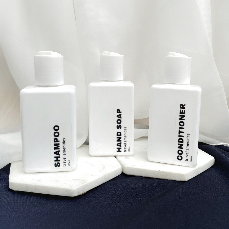 Jual Botol Kotak Putih Press/Flip Top Putih Travel 100ml Label ...