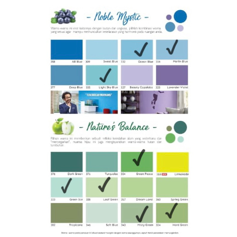 Jual Cat tembok PARAGON WARNA 5kg galon | 304 | 308 | 324 | 333 | 332 ...