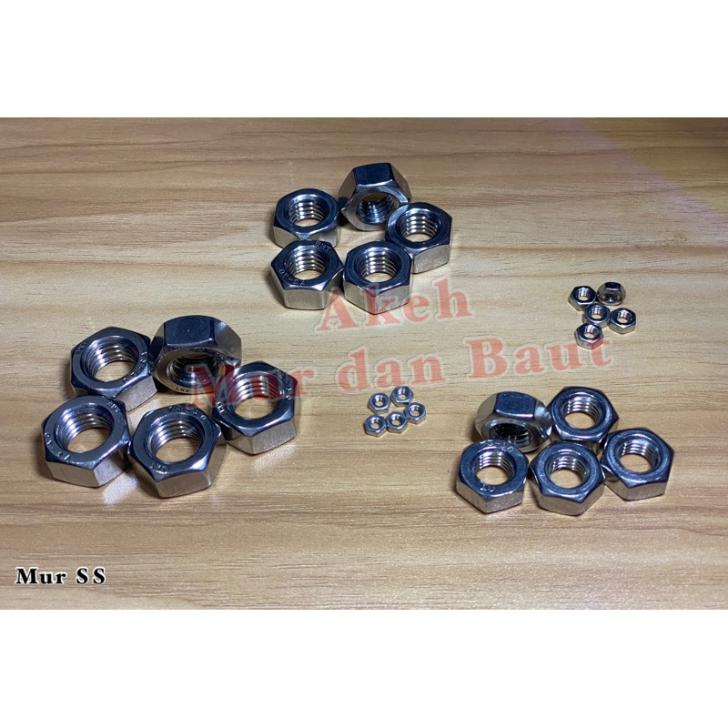 Jual Mur Stainless 304 M10/M12 / Mur Hex Nut M10/M12 | Shopee Indonesia