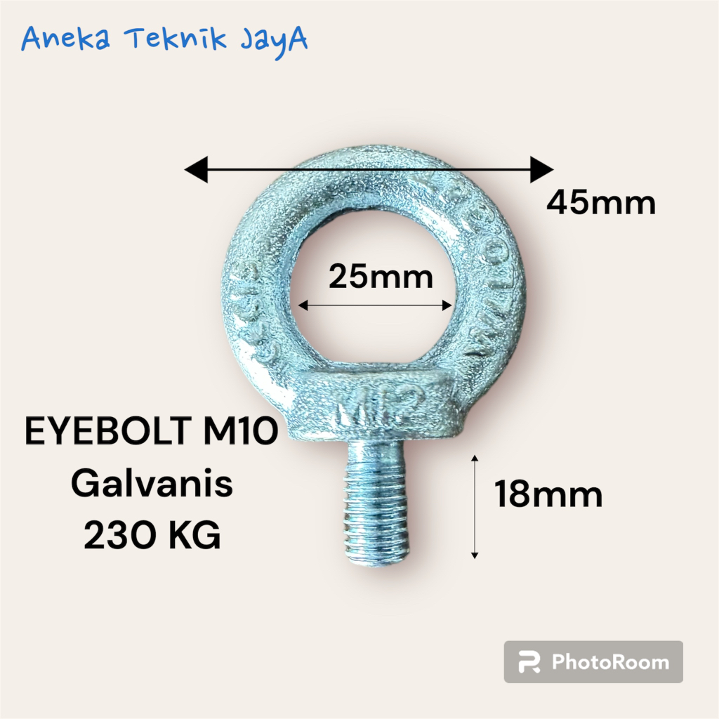 Jual Eye Bolt M12 / Mata Baut galvanis M12/ Eyebolt m12 | Shopee Indonesia