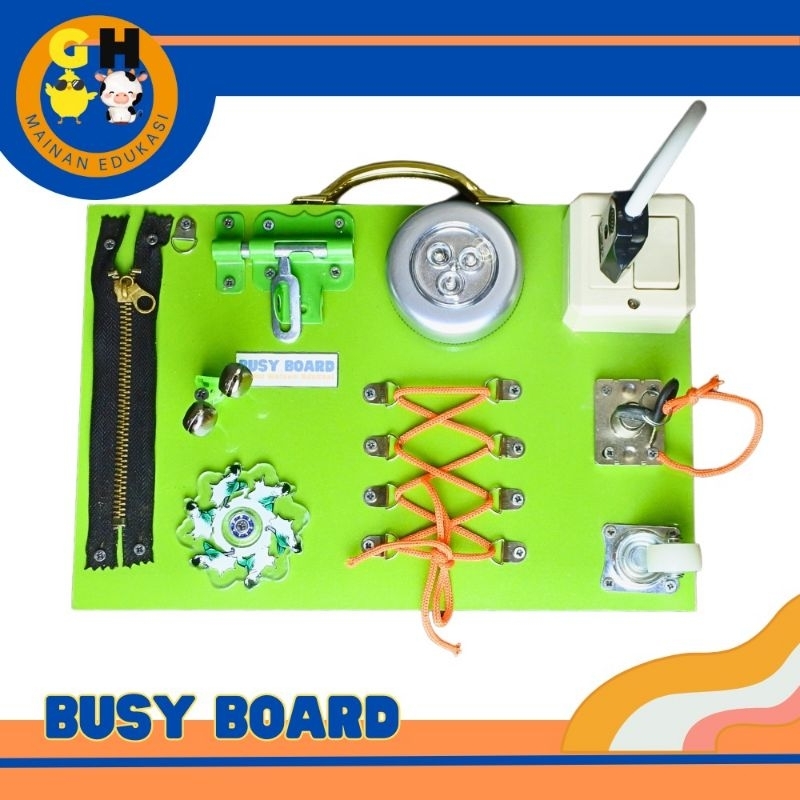 Jual Busy Board Mainan Montessori Edukasi Anak Busyboard Sensori ...
