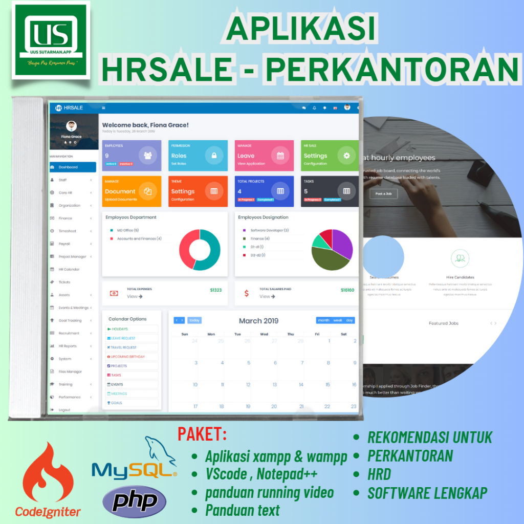 Jual Source Code Aplikasi Human Resources HR HRD HRM HRIS Berbasis Website CI | Shopee Indonesia