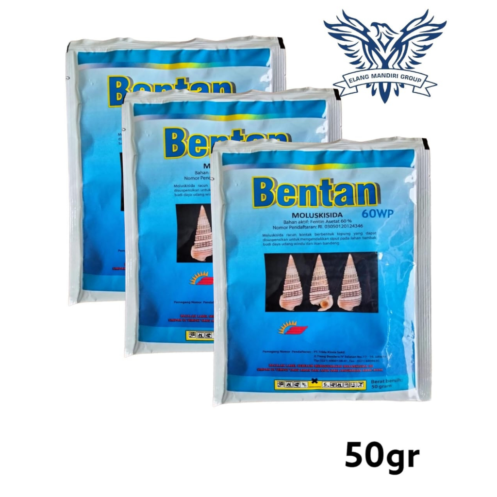Jual Bentan 60WP Biru 50gr Moluskusida Fentin Asetat 60% Racun Siput ...