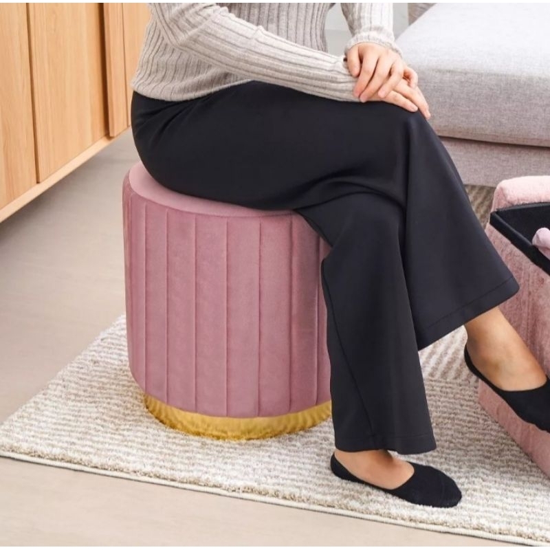 Jual Stool bulat / stool sofa / stool kaki besi / kursi meja rias/ puff ...