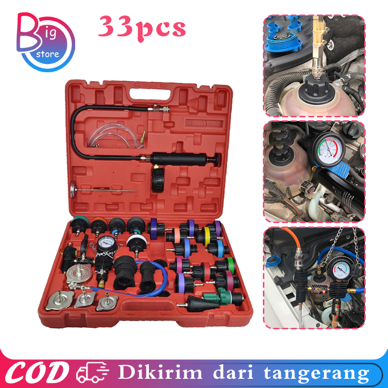 Jual 33pcs/set Radiator Pressure Tester Mobil Tangki Deteksi Kebocoran ...