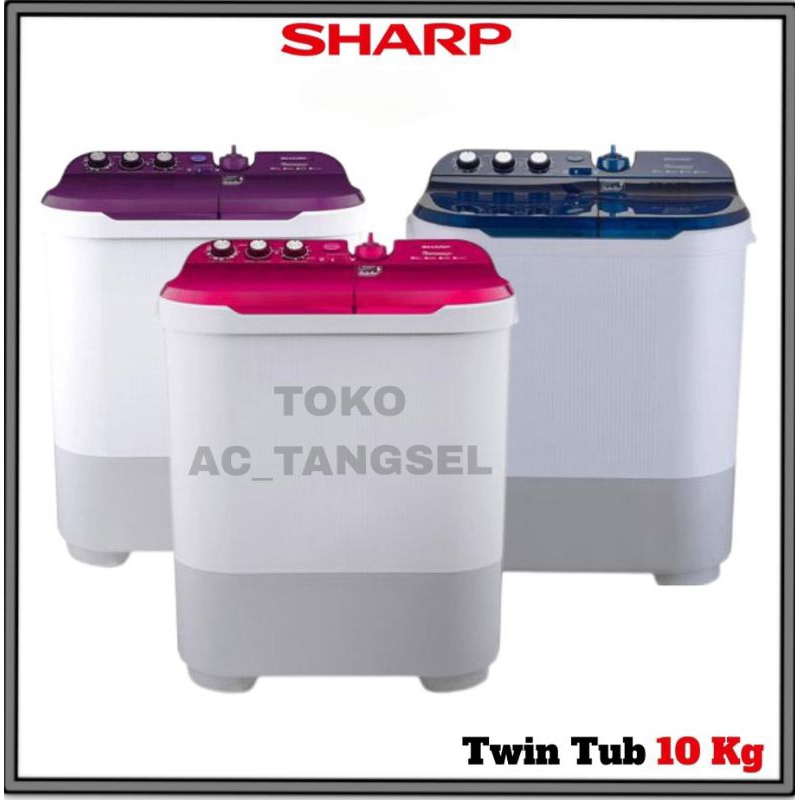 Jual MESIN CUCI SHARP 2TABUNG ES T-1090BK 10KG SHARP ES T-1090BK 10KG DOLPHINWAVE | Shopee Indonesia