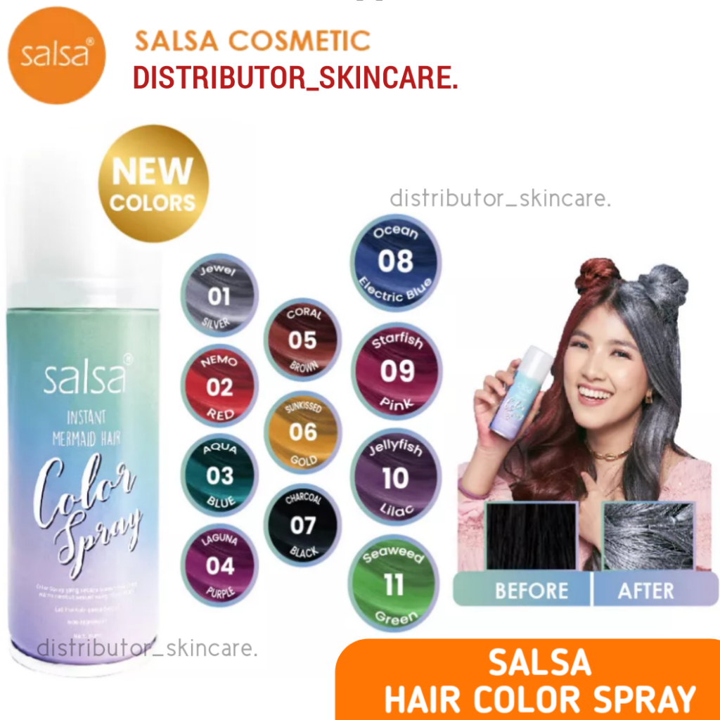 Jual SALSA Instant Mermaid Hair Color Spray - Semir Rambut Temporary ...