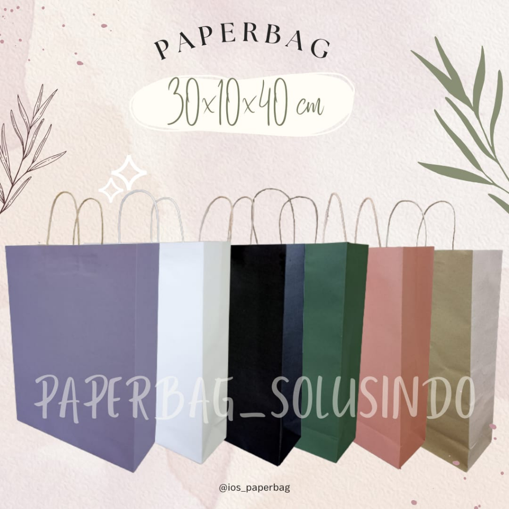 Jual Paperbag / Kantong Kertas / Kantong Belanja / Paper Bag Warna ...