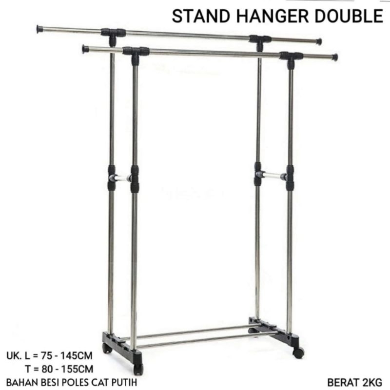 Jual stand hanger double | Shopee Indonesia