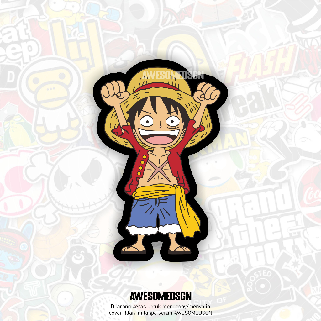 Jual Stiker 06 anime hologram one piece luffy gear 5 | Shopee Indonesia