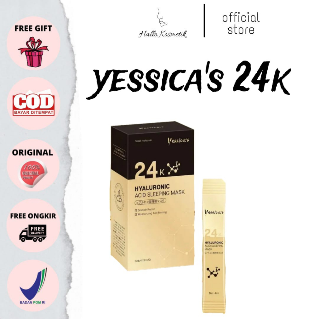 Jual Yessica Sleeping Mask Yessica's 24K Hyaluronic Acid Sleeping ...
