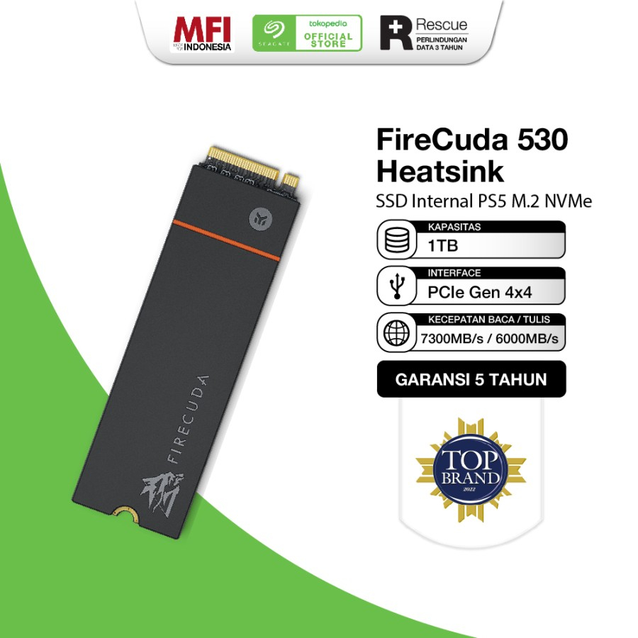 Jual Seagate FireCuda 530 Heatsink SSD 1TB M.2 2280 NVMe Gen 4 | Shopee ...