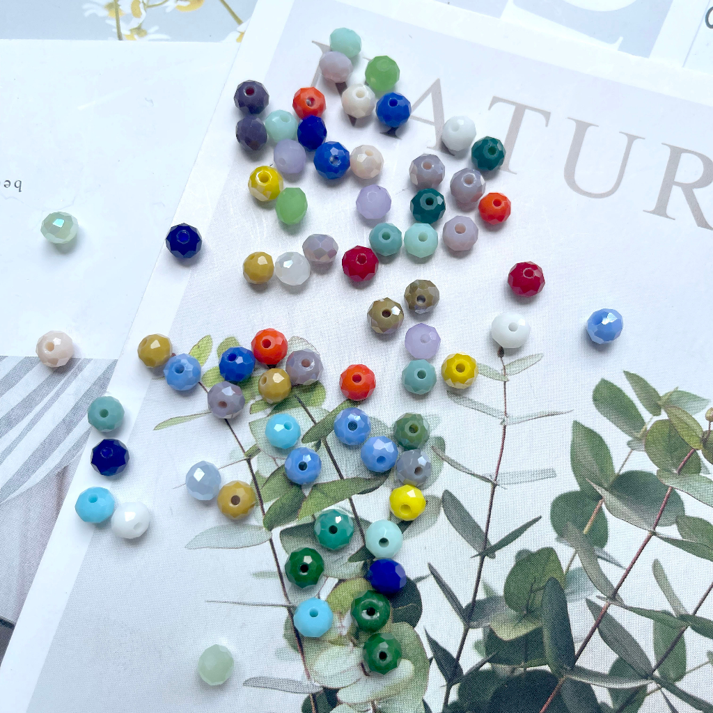 Jual 1 bag Manik-manik Kristal Bakpau Ceko 6 MM - ICE JELLY AND OPAQUE ...