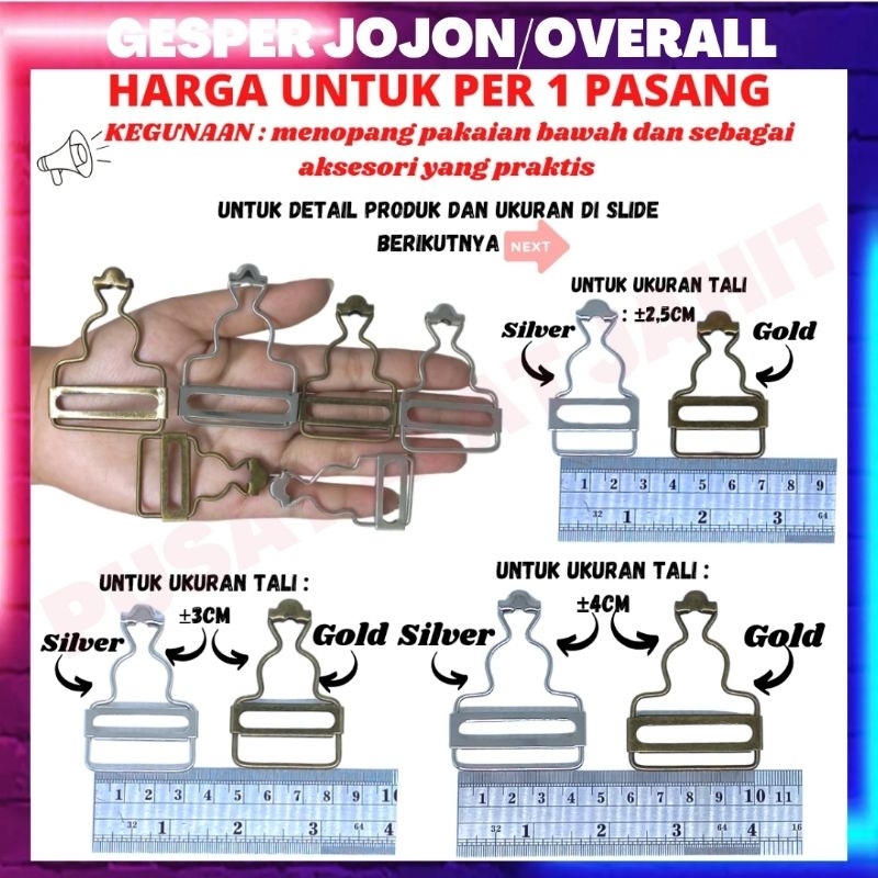 Jual Gesper jojon/overall penopang pakaian bawah/celana/rok | Shopee ...