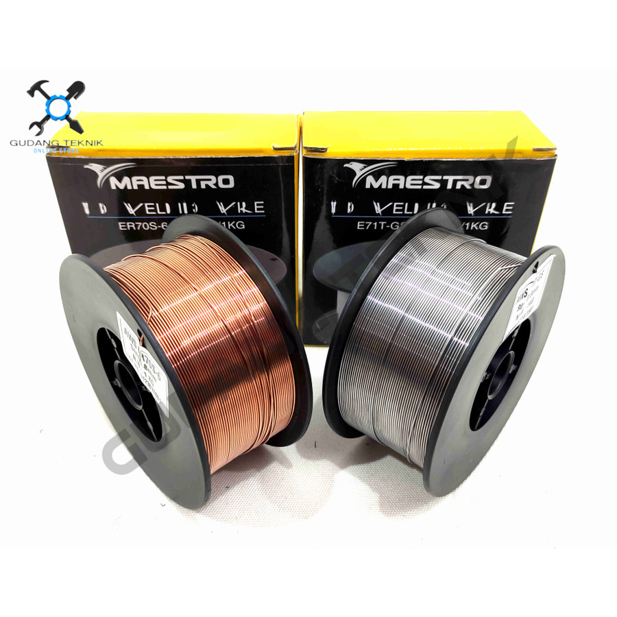 Jual Kawat Las Mig 0.8mm 1Kg MAESTRO / Kawat Las Mig Gas Tanpa Gas CO2 Flux Core Gasless Wire 0 ...