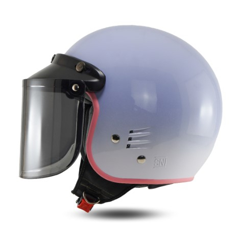 Jual R-SIX Helm Bogo Retro Pet Warna Pendek Terbaru Helem SNI Wanita ...