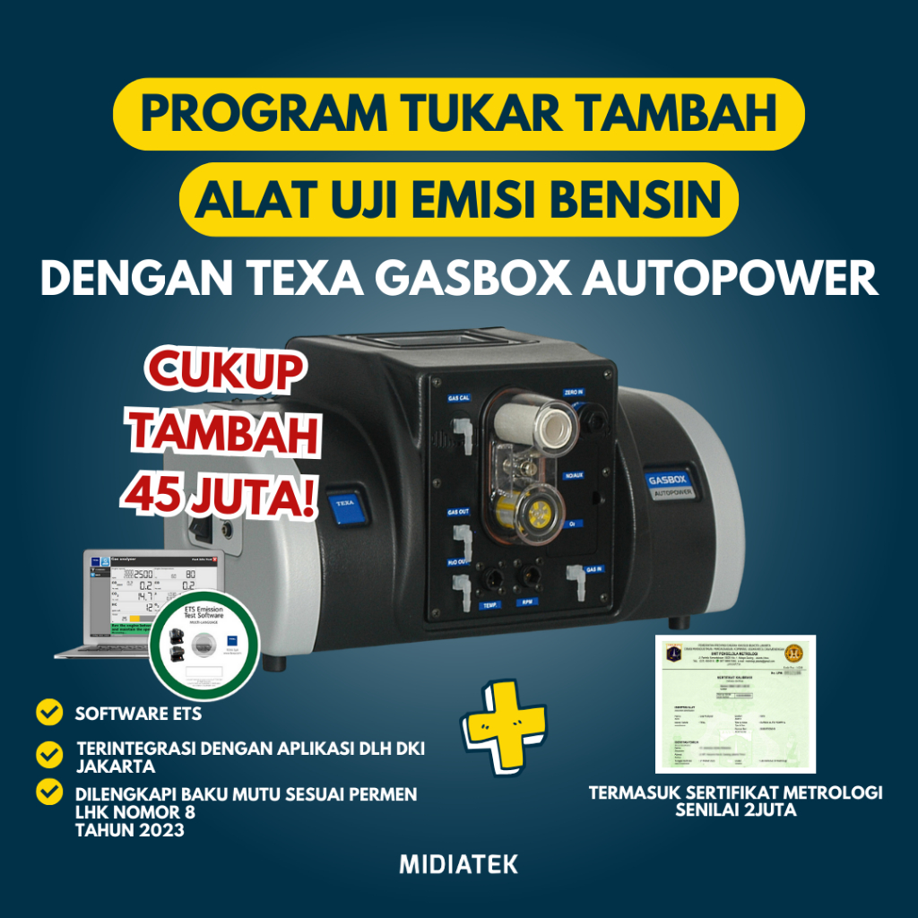 Jual Program Tukar Tambah Alat Uji Emisi Bensin TEXA Gasbox Autopower ...