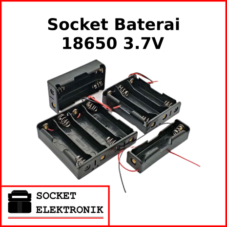 Jual Socket Baterai Holder 18650. Socket Baterai 3.7V. | Shopee Indonesia