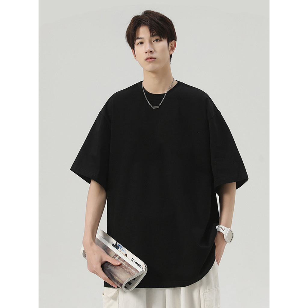 Jual (M - 6XL) Kaos hitam Pria Wanita Unisex BIGSIZE Cottong Combed ...